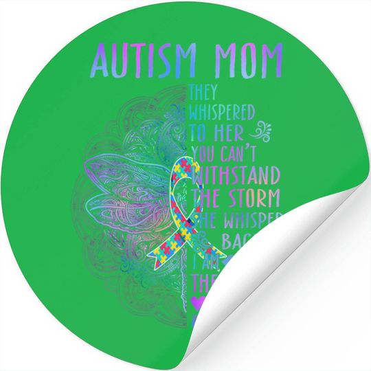 Autism Mom Proud Mom Awareness Month Mama Autistic Stickers