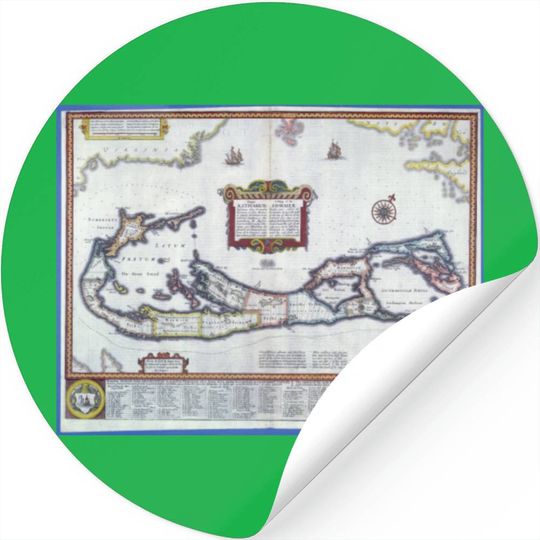 Map Of Bermuda Stickers