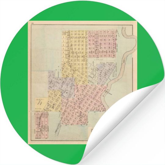 Map Of The City Of St. Peter, Minnesota Stickers