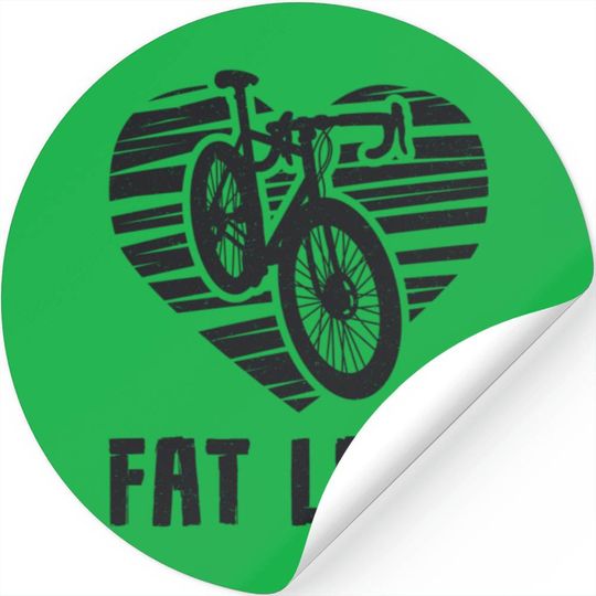 Fat Bike Fat Love Bike Biker Cycling MTB Fatbike Stickers