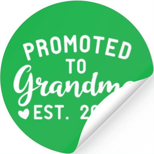 Womens Promoted To Grandma 2022 Cute Baby Announce Stickers