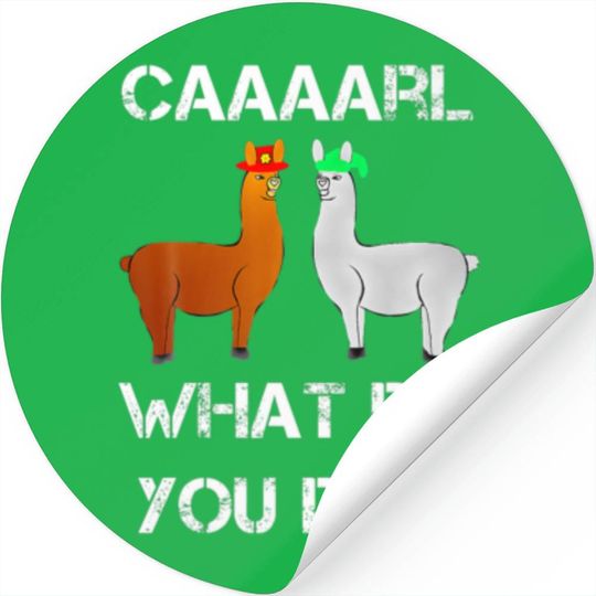 Funny Llama With Hats Lama With Hat Carl What Did Stickers