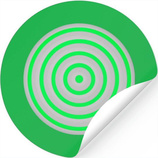 Customisable Colourful Concentric Circle Design Stickers