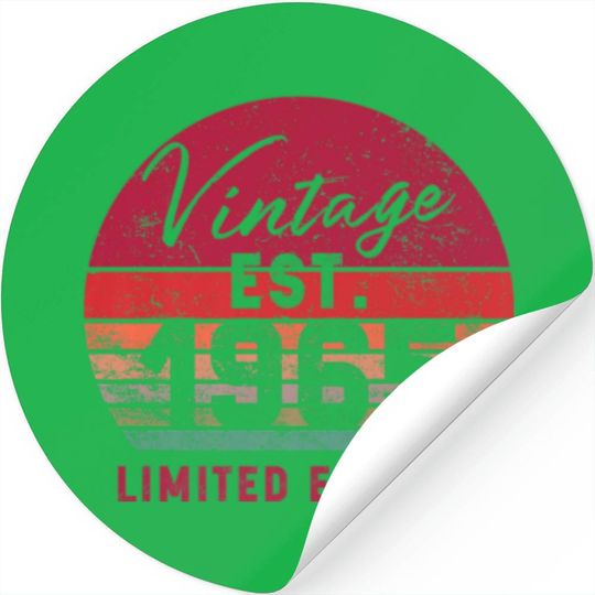 Vintage Est 1965 Limited Edition 57 Years Old 57Th Stickers
