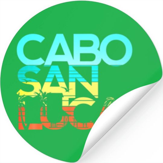 Cabo San Lucas Mexico Retro Mexican Resort Vacatio Stickers