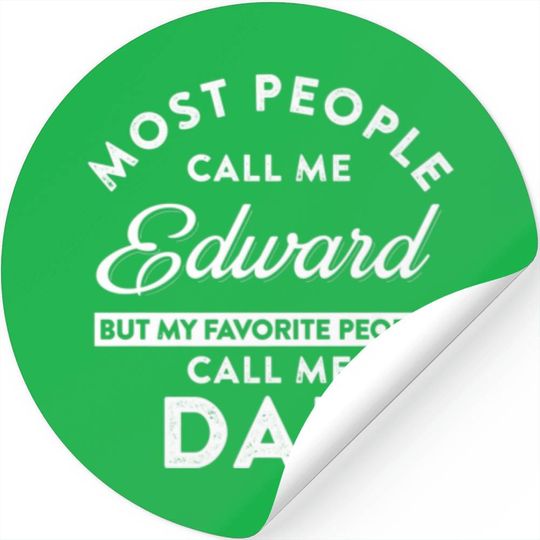 My Name Is Edward Funny Name Tag Stickers