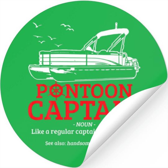 Pontoon Captain Definition Funny Pontoon Boat Boat Stickers