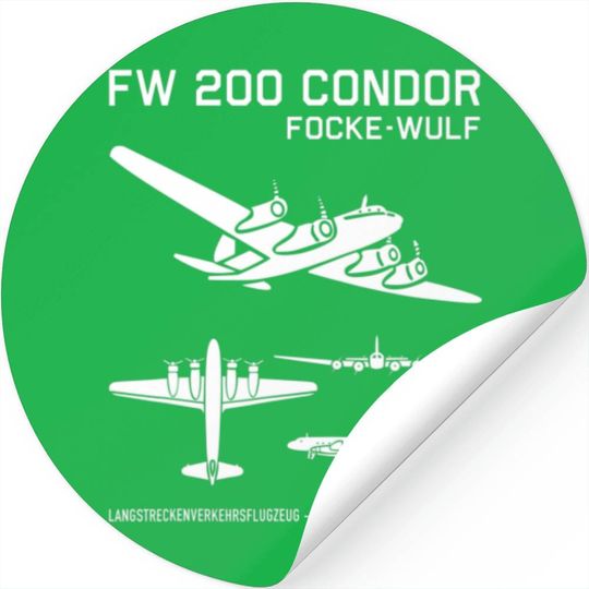 Focke-Wulf Fw 200 Condor German WW2 Bomber Diagram Stickers