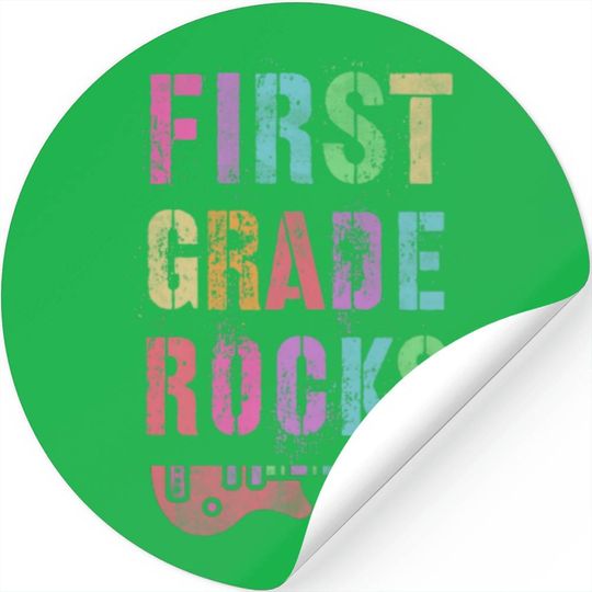 1St Grader Rocks Teacher Rockstar FIRST GRADE Is M Stickers