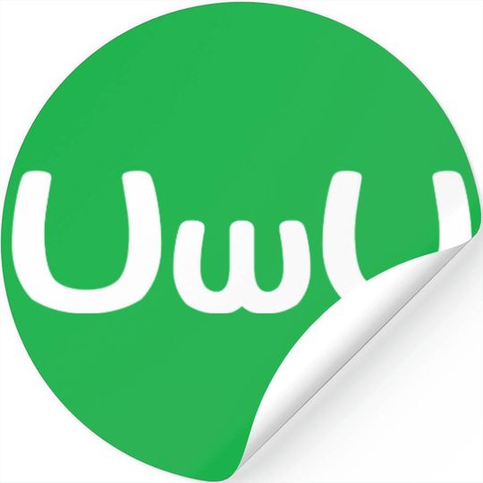 UwU Happy Anime Face Emoticon Stickers