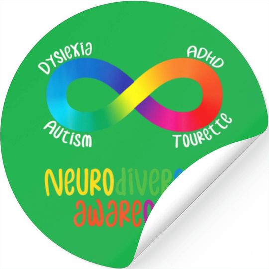 Neurodiversity Awareness ADHD Autism Dyslexia Tour Stickers
