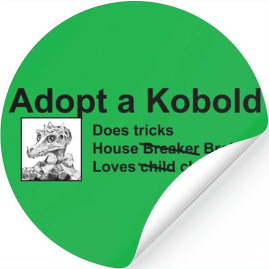 Adopt A Kobold Stickers