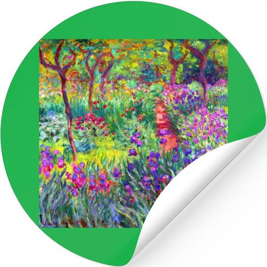 Claude Monet Garden In Giverny Stickers