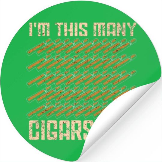 Funny 50 Year Cigars Smoker 50Th Birthday Party Ci Stickers