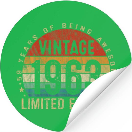 59 Year Old Gifts Vintage 1963 Limited Edition 59T Stickers