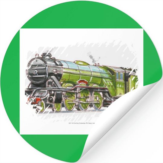 Illustration Of The Flying Scotsman Train Stickers