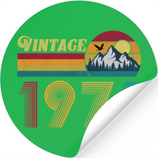 50Th Birthday Gift 50 Years Old Men Women Retro Vi Stickers