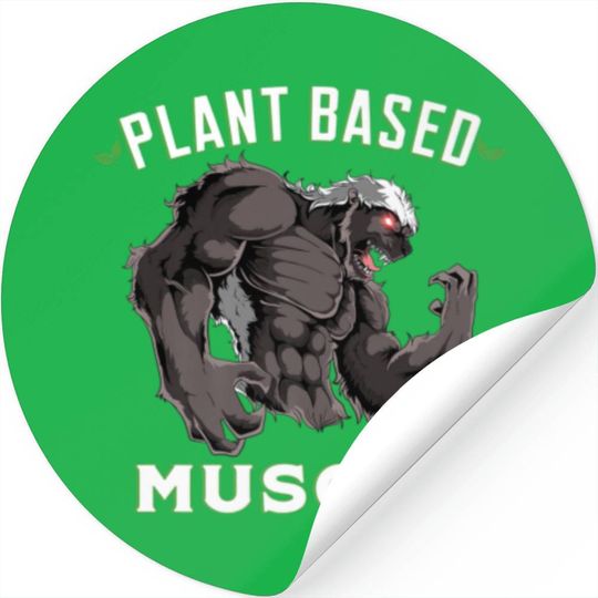 Plant Based Muscles Honey Badger Powerlifter Worko Stickers