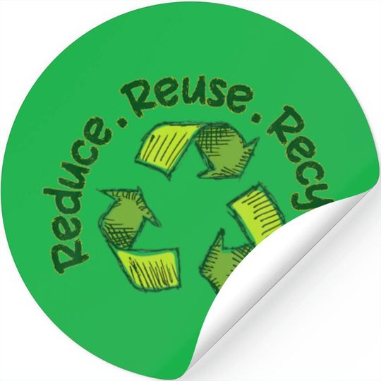 Funny Reduce Reuse Recycle,Cool Earth Day 2022 Des Stickers