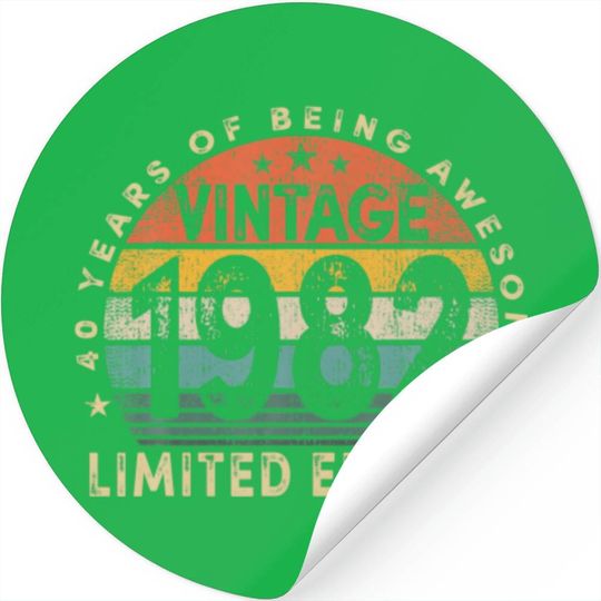 40 Year Old Vintage 1982 Limited Edition 40Th Birt Stickers