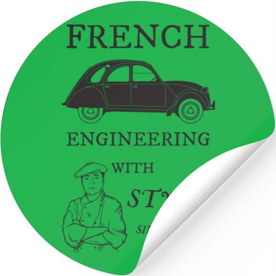 Oldtimer 2cv French Engineering Retro Stickers
