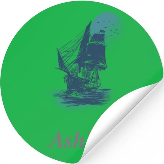 Vintage Pirate Ship Stickers