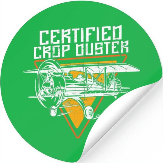 Certified Crop Duster Aerial Aplicators Pilot Farm Stickers
