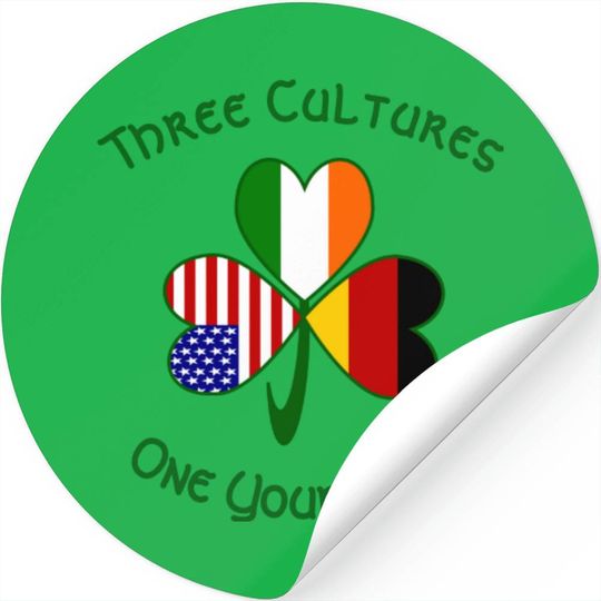 German Irish American Flags Shamrock Your Stickers