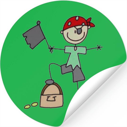 Pirate Stick Figure Stickers