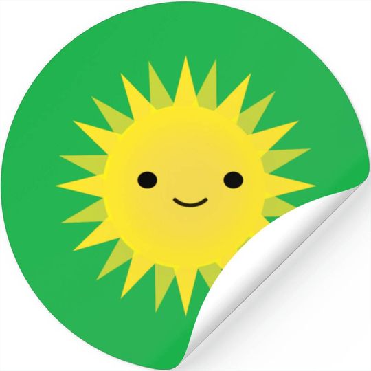 Cute Kawaii Smiling Sun Stickers