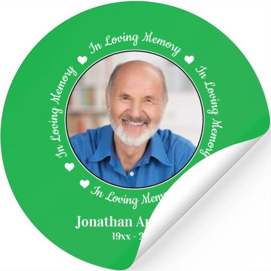 Personalized Picture In Loving Memory Memorial Stickers