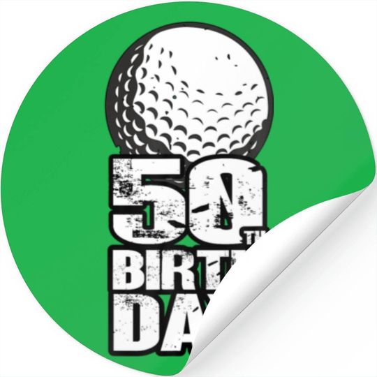 50 Years Old Golf Golfing Golfer 50Th Birthday Stickers