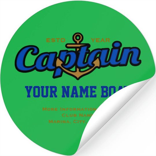 Personalized Captain Name Boat Year And More Stickers
