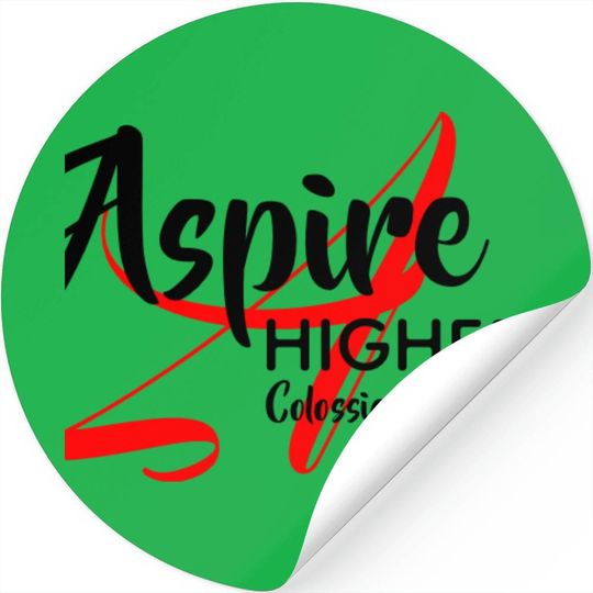 ASPIRE HIGHER Inspire Monogram Christian WHITE Stickers