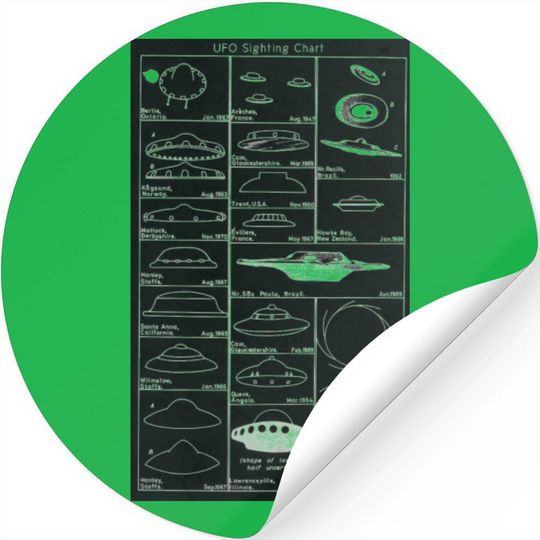 UFO Sighting Chart Stickers