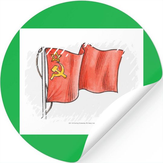 Illustration Of Soviet Flag Stickers