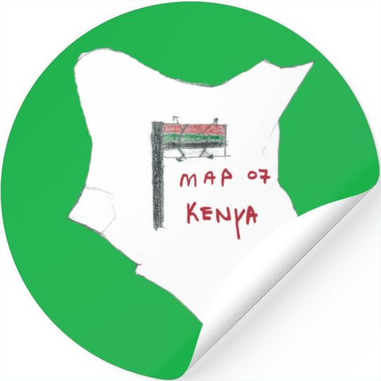 Map Of Kenya Stickers