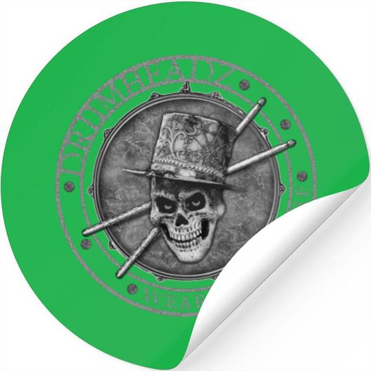 Skull And Drumsticks Drummer Snare Drum T Stickers
