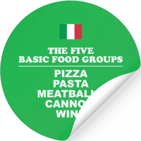 Italian Five Basic Food Groups Stickers