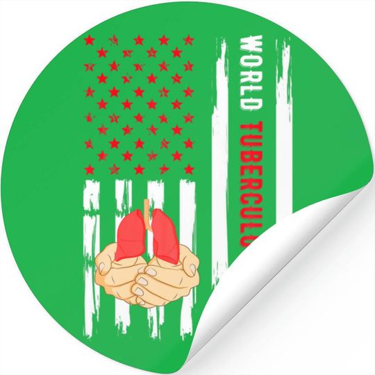 American Flag World Tuberculosis Day Tuberculosis Stickers