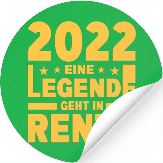 2022 Eine Legende Geht In Rente Stickers