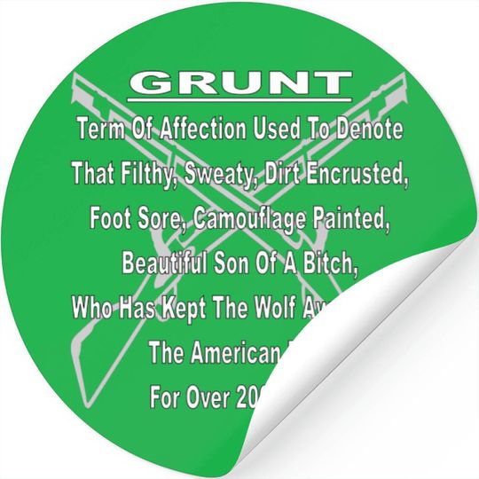 Defining The US Military GRUNT Stickers