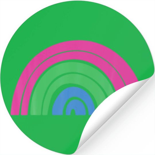 LGBTQ Polysexual Pride Flag - LGBTQIA Rainbow Pol Stickers