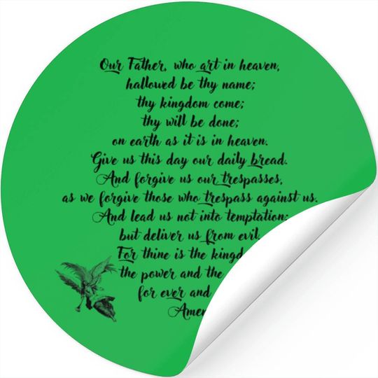 The Lords Prayer Our Father Bible Quotes Stickers