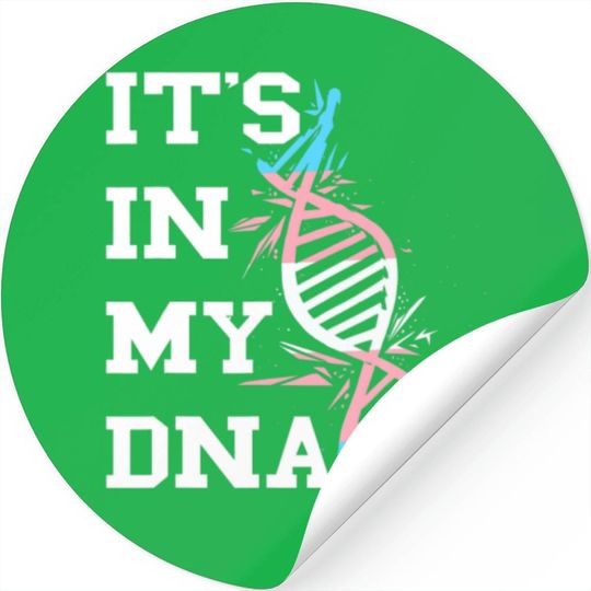 Transgender It's In My DNA Genetic Transsexual Fla Stickers