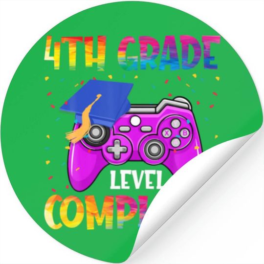 4Th Grade Level Complete Last Day Of School Gradua Stickers
