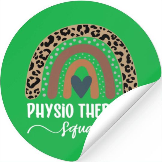 Physio Therapy Squad, Leopard Rainbow Physio Thera Stickers