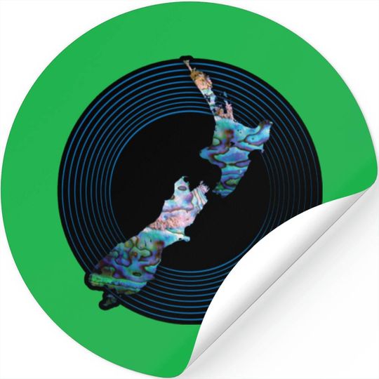 NEW ZEALAND RINGS MAP PAUA Stickers