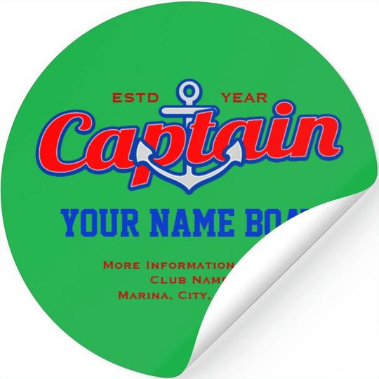 Personalized Captain Name Boat Year And More Stickers