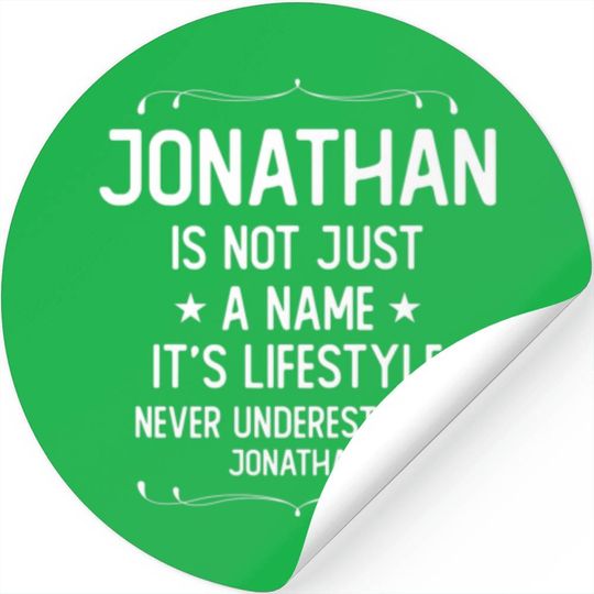 My Name Is Jonathan Funny Name Tag Stickers
